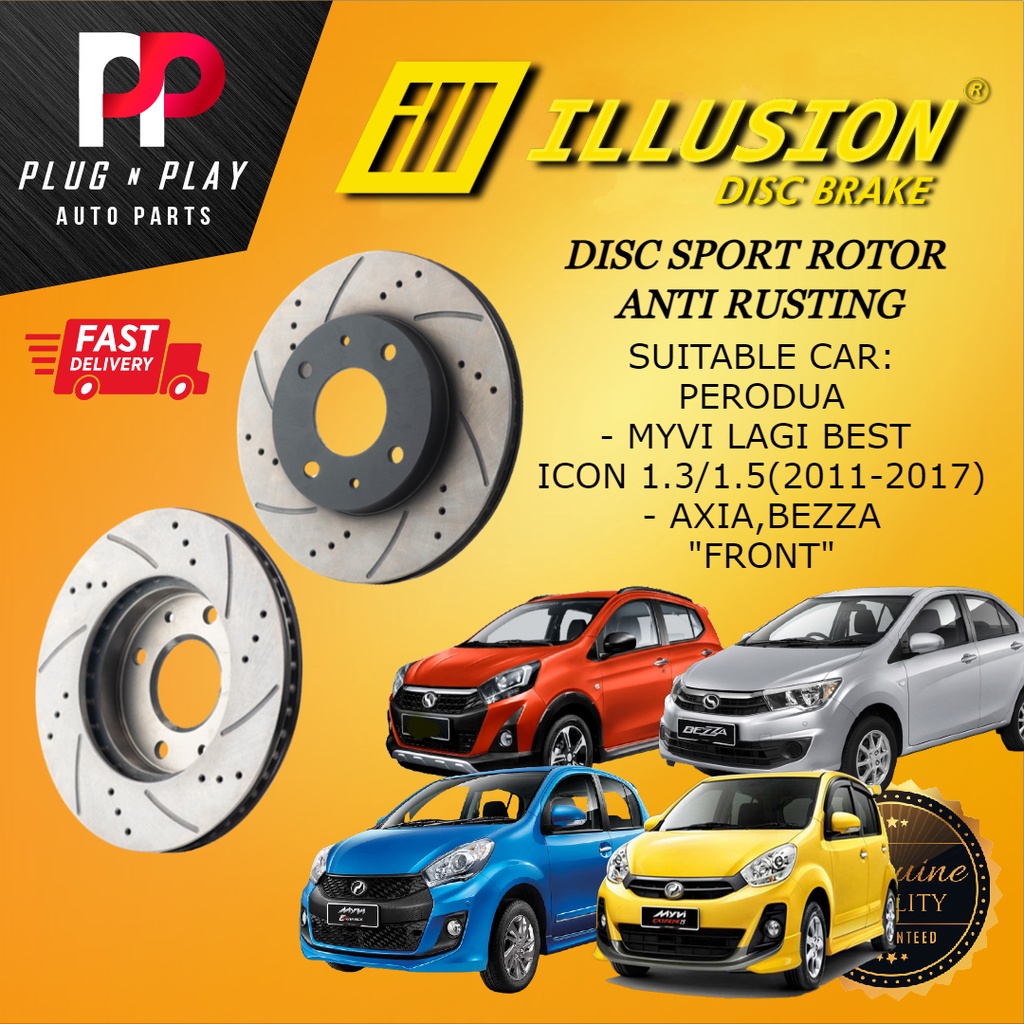 ILLUSION PERODUA MYVI LAGI BEST (2011-2017) ICON AXIA BEZZA FRONT ...