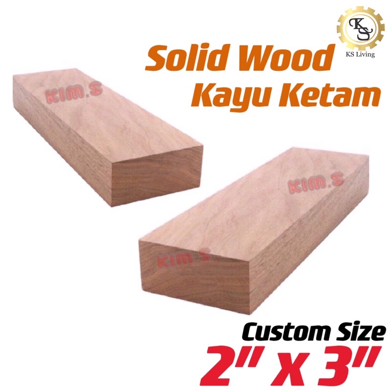 Kim.S 2” x 3” Solid Wood Kayu Ketam Papan broad Kayu Gosok Joint Wood ...