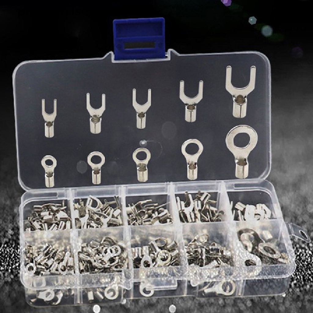 [prosperrise] 320Pcs/Box 10 In 1 Terminals Non-Insulated Ring Fork U ...