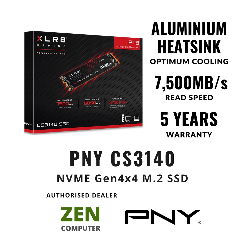 # PNY™ CS3140 (2TB) NVME Gen4x4 SSD # | Shopee Malaysia