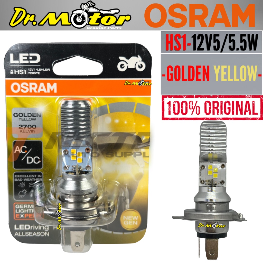 OSRAM HS1 LED BULB 12V P43T 5/5.5W FRONT LIGHT MENTOL DEPAN COOL WHITE ...