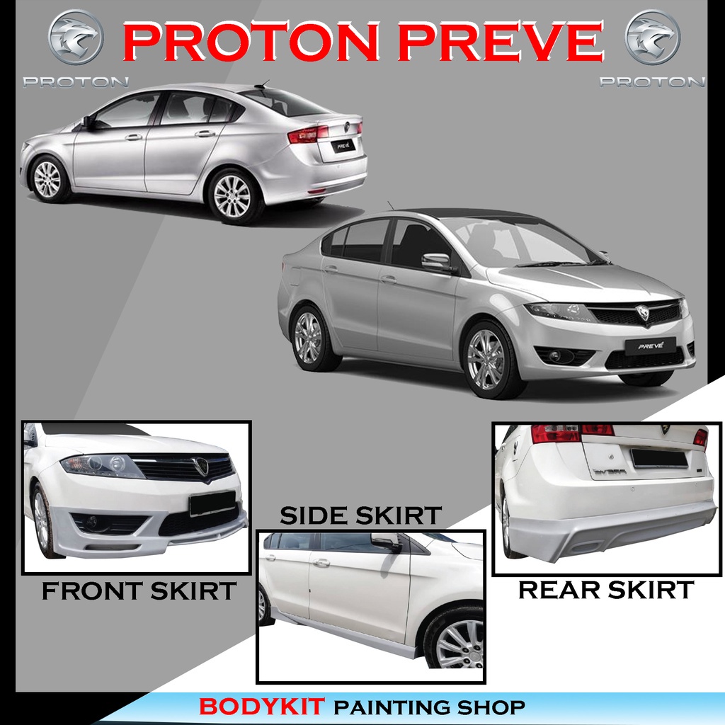 PROTON PREVE BTCC STYLE FULLSET SKIRTING (FRONT SKIRT ,SIDE SKIRT, REAR ...