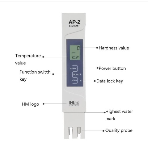 AQUAPRO EC Meter AP 2 HM EC Meter Baja AB EC Tester EC Test HM Digital ...