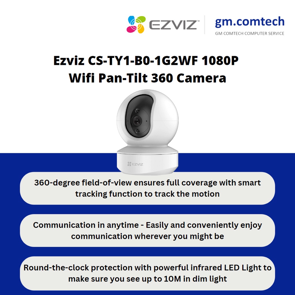 EZVIZ TY-1 Series CS-TY1-B0-1G2WF 1080P/CS-TY1-C0-8B4WF 4MP/CS-C6N C6N ...