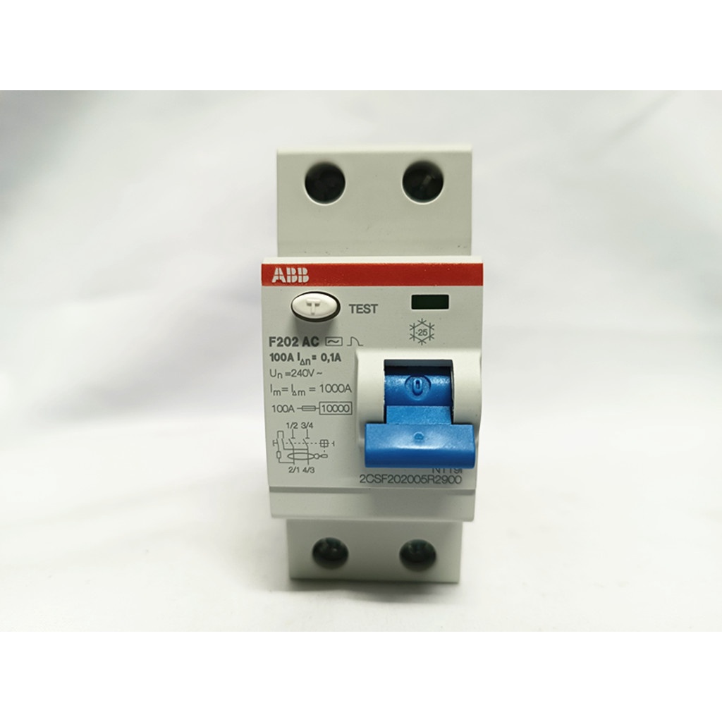 ABB-F202-100 2CSF202005R2900 ABB ELCB 2P 100A 100mA | Shopee Malaysia