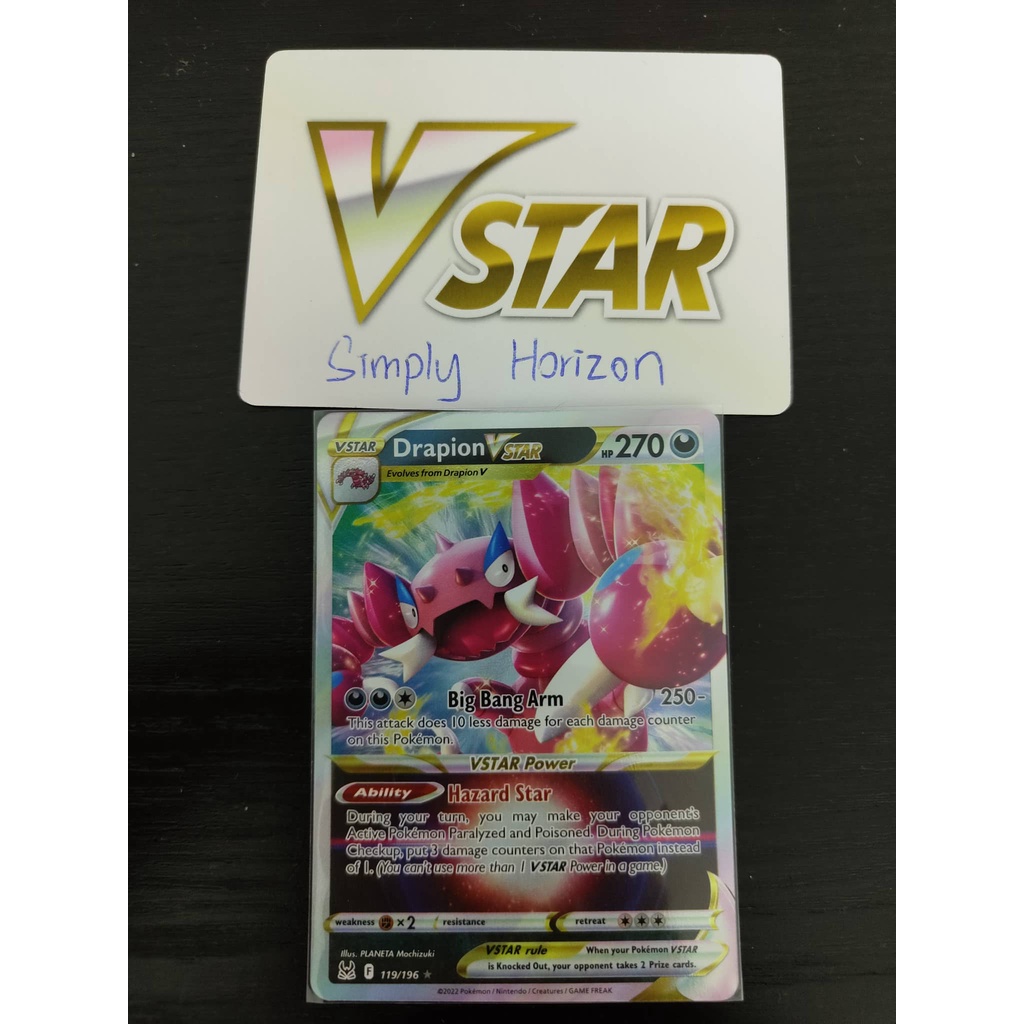 Pokemon TCG Card - Drapion Vstar -119/196 - Ultra Rare | Shopee Malaysia