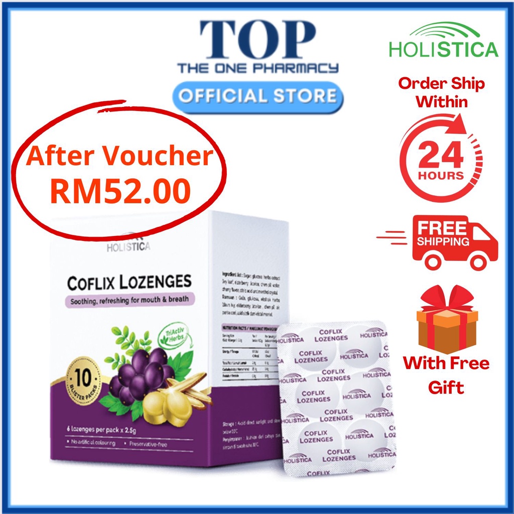 Holistica Coflix Lozenges 60's | Shopee Malaysia