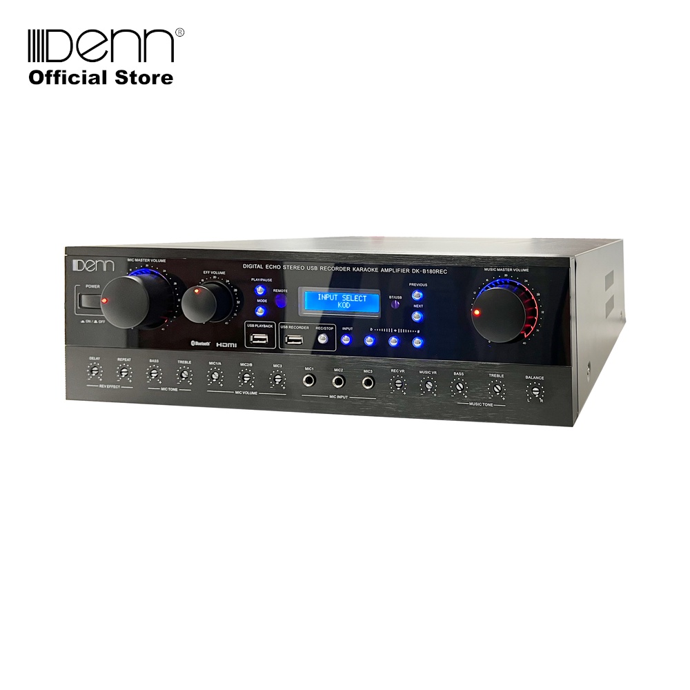 DENN DK-B180REC Digital Echo Stereo BT/USB Recorder Karaoke Amplifier | Shopee Malaysia