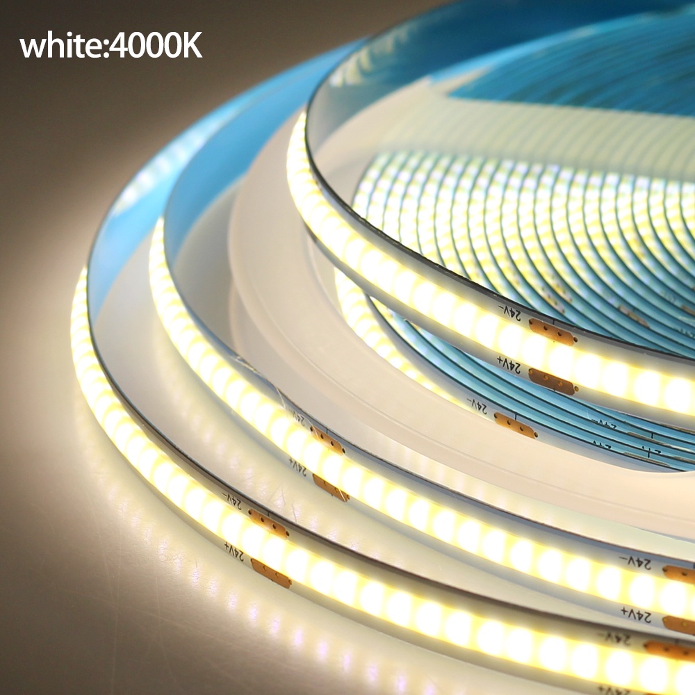 COB LED Strip Light 5M 10M DC24V 312led/m High Density Flexible Strip ...