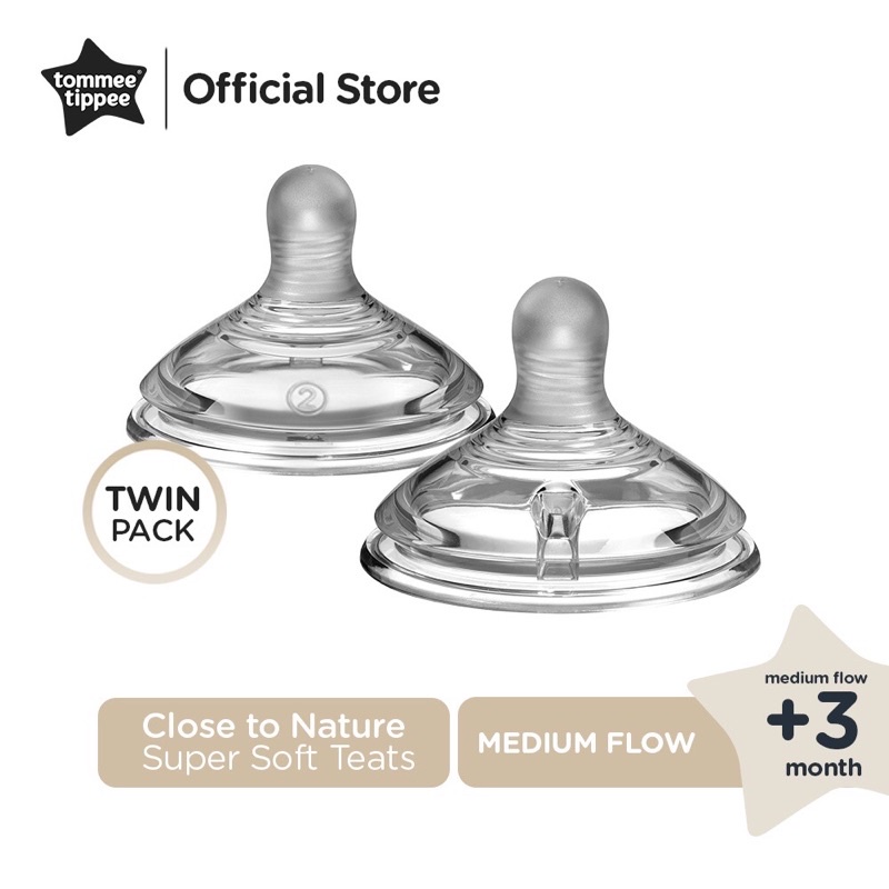 Tommee Tippee Closer To Nature Soft Teat Medium Flow/Fast Flow | Shopee ...
