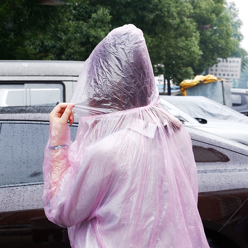 20G One Time Use Adult Travel Outdoor Disposable Semi Rain Coat Plastic ...