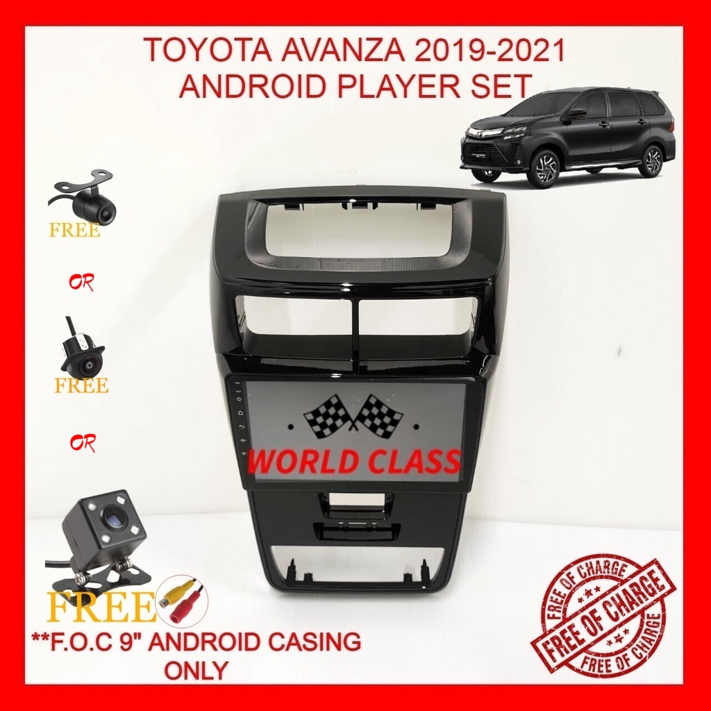 TOYOTA AVANZA 2019-2021 ANDROID 9" IPS PLAYER 2.5D WITH ( F.O.C ANDROID ...