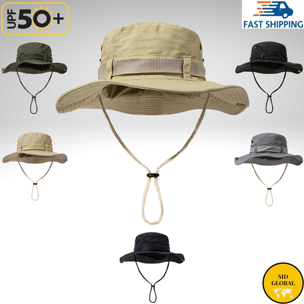 Camping Hat Cap Topi Cowboy Hat Hiking Bucket Hat Jungle Cap Hat Boonie ...
