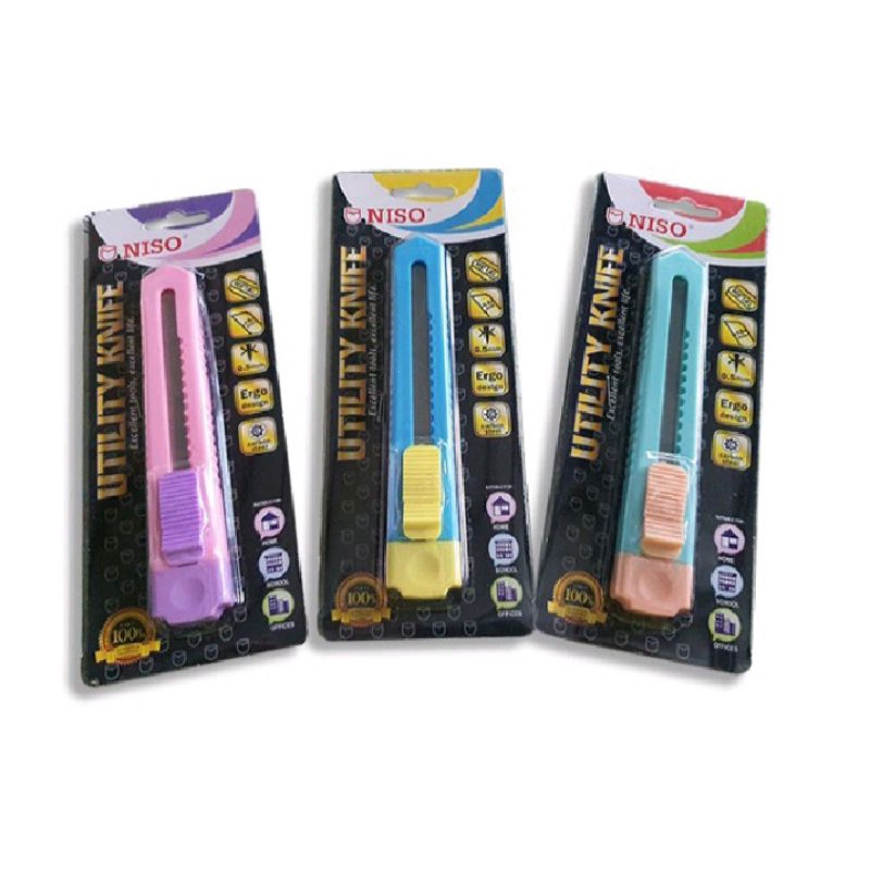 🎉READY STOCK IN MALAYSIA🎉 NISO Utility Knife No:UK9 18mm (Random colour ...