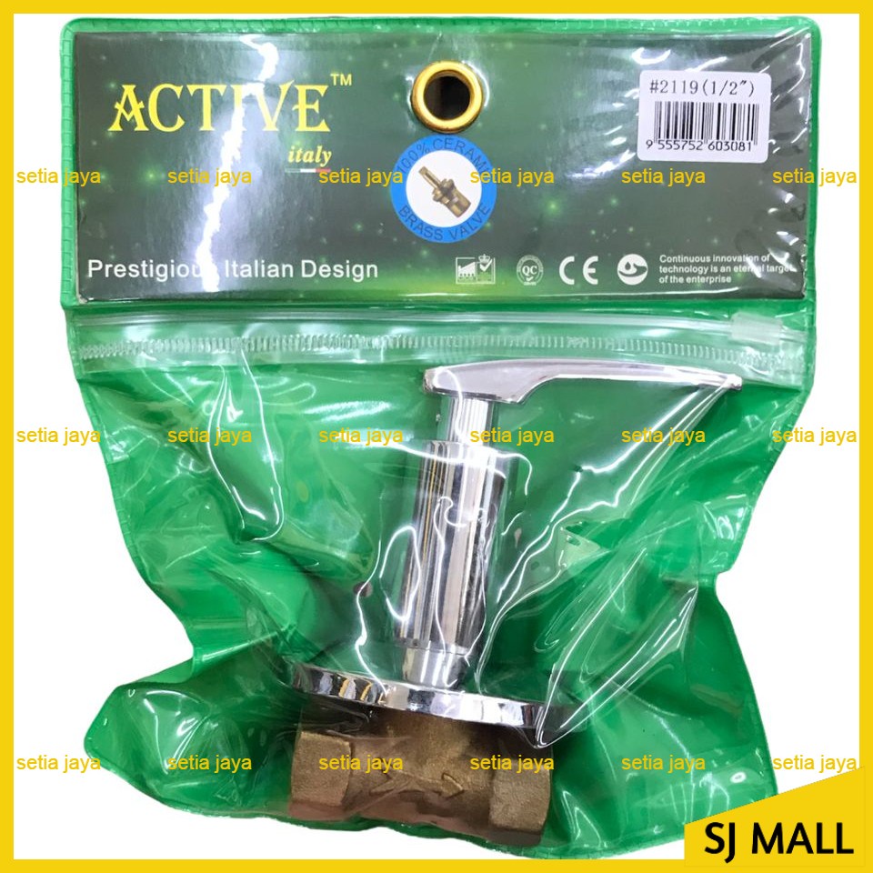 ACTIVE Concealed Stop Cock 1/2" (#2119) Lever Handle Quarter Turn ...