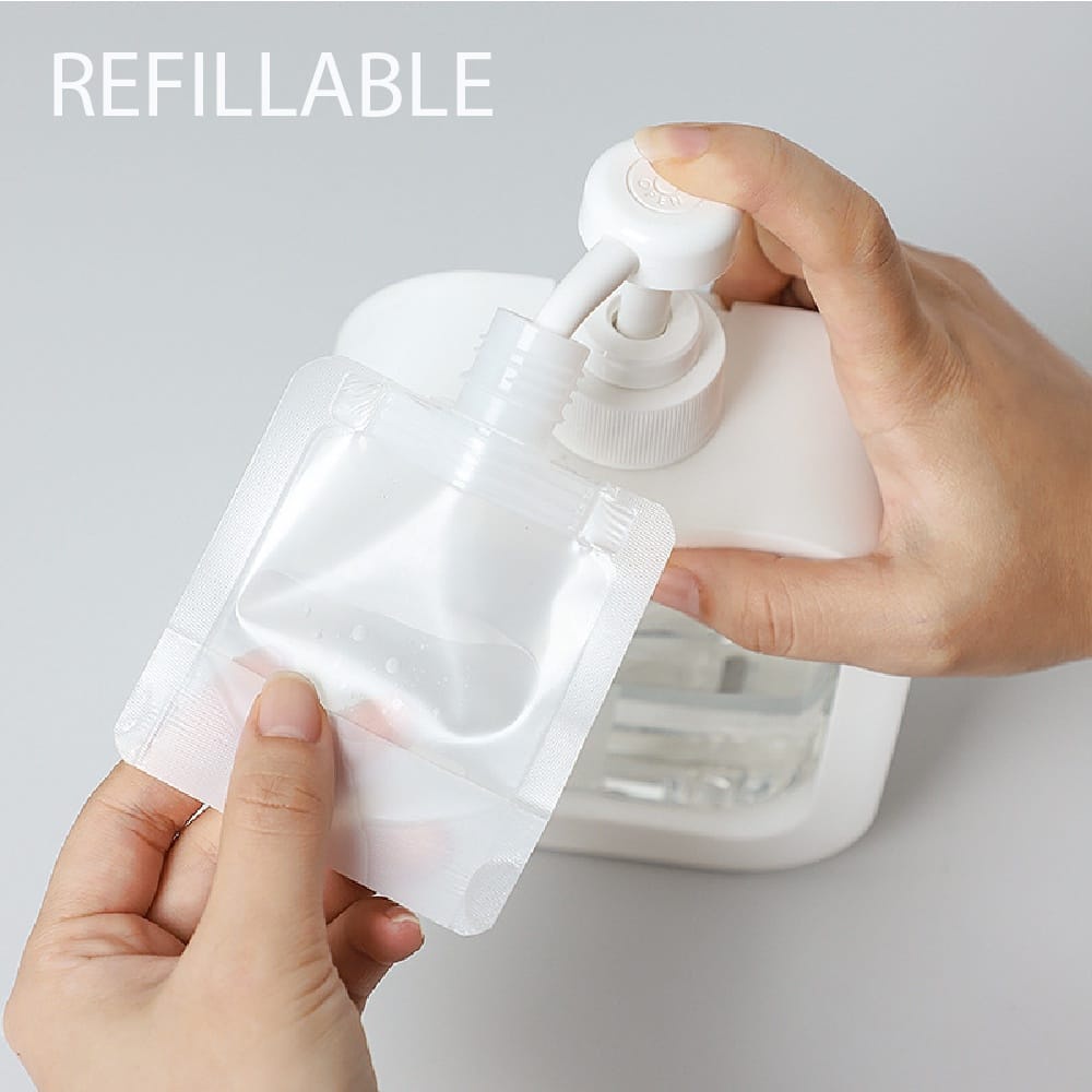 Dispenser bag Refillable Pouches Shampoo Liquid Cosmetic Storage ...