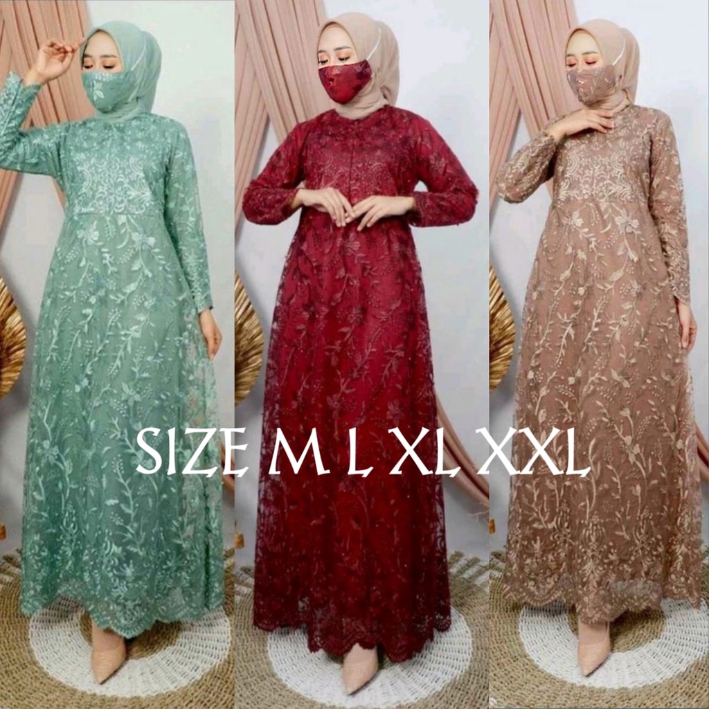 Gamis FULL/GAMIS AMIRA TILE MUTIARA/GAMIS Latest FASHION Party /GAMIS ...