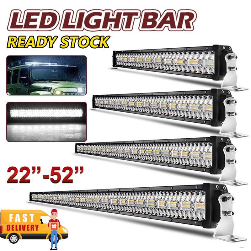 22 32 42 52 inch LED Bar 12V 24V Spot Flood Beam Led Car Driving Light ...