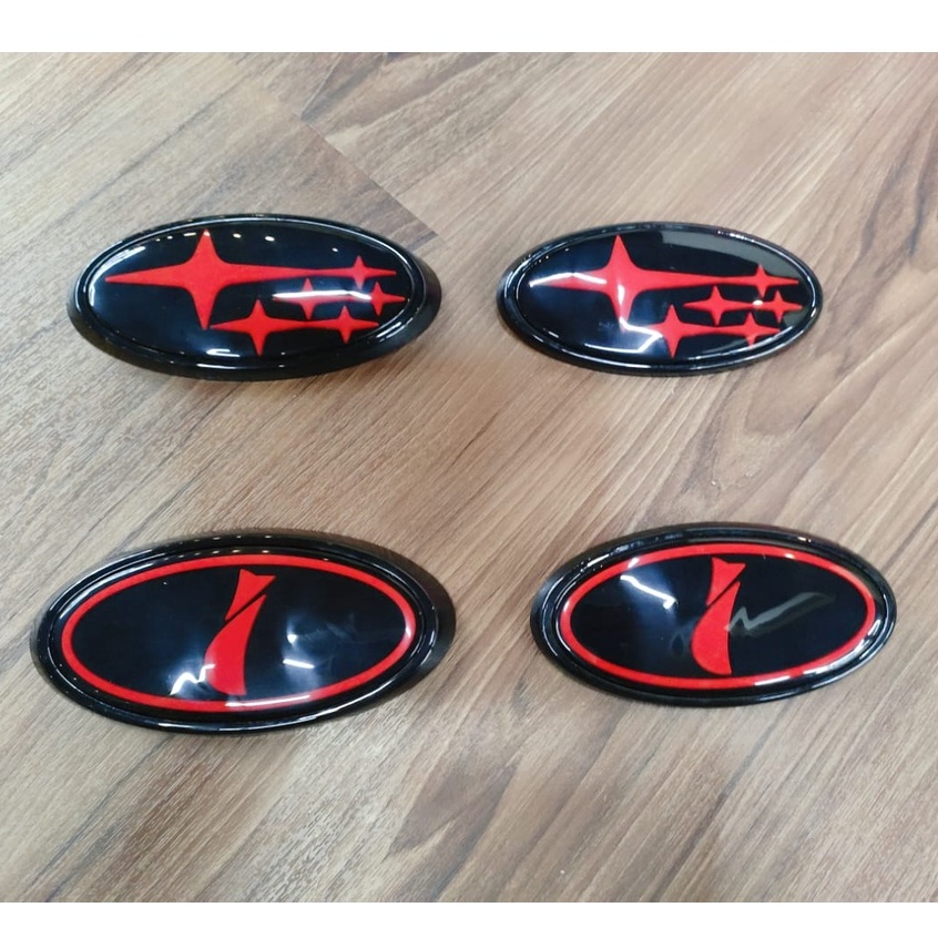 SUBARU FRONT & REAR EMBLEM LOGO BADGE WRX STI Forester XV GT86 Legacy ...