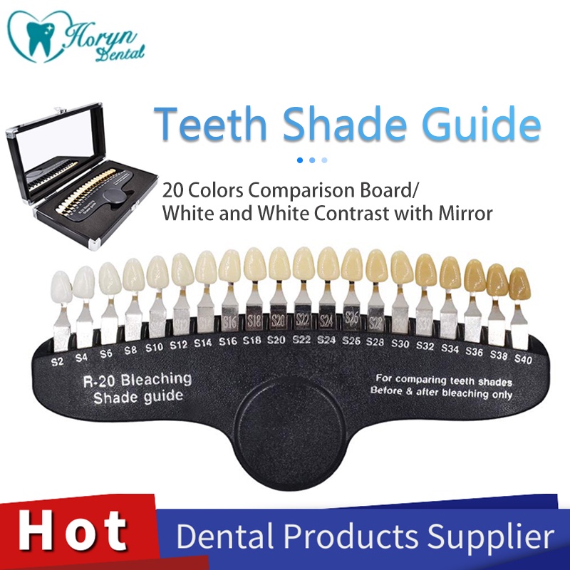 20 Colors luxury packing dental 3D shade guide color comparator with ...