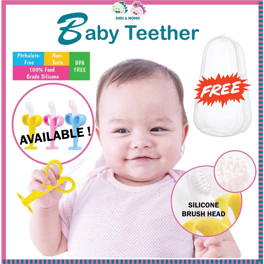 Baby Silicone Banana Toothbrush Environmentally Safe Teether Teething ...