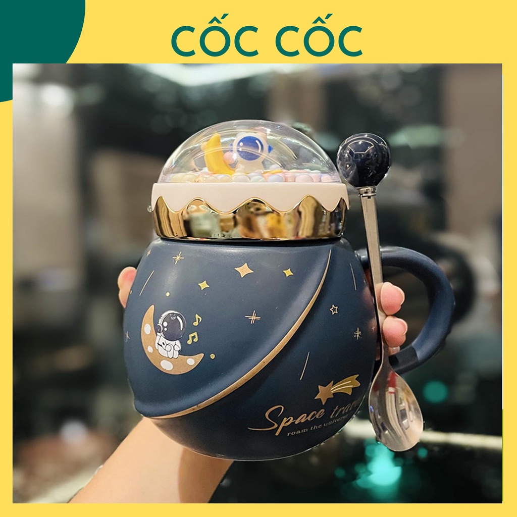 Star War astronaut ceramic cup with lid 500ml with spoon, many cute ...