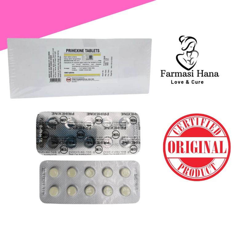 PRIHEXINE TABLET MUCOLYTIC BROMHEXINE 100 X 10s BOX | Shopee Malaysia