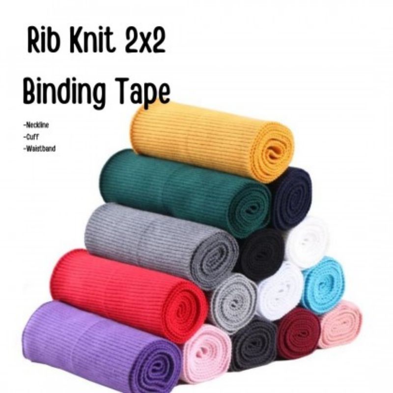 2 inch 70204 Cotton Binding TAPE RIB 2x2, Sleeve Line, Cuff - (2 inches ...
