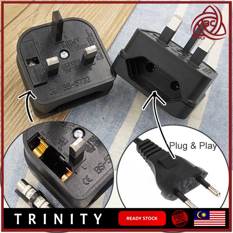 Euro Plug to UK Plug British Standard Conversion European BS Plug with ...