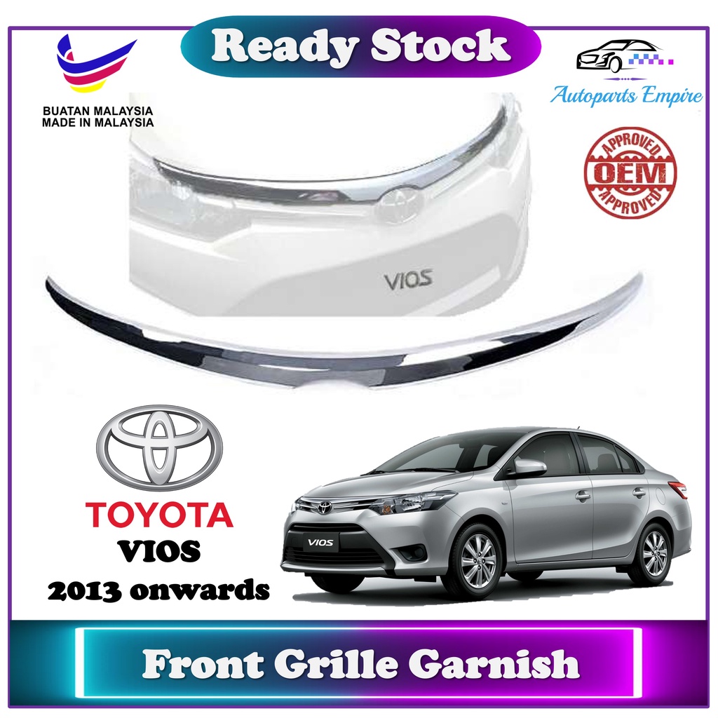 Toyota Vios 】 Front Grille Garnish / Front Engine Grille Lid Trim ...