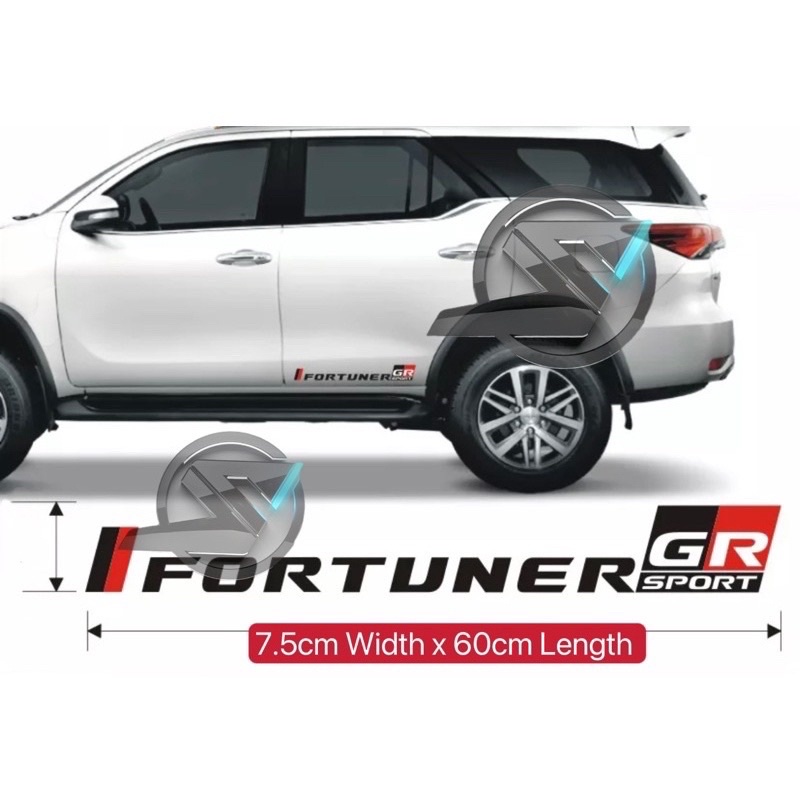 (Ready Stock)S09# 2pcs Toyota Fortuner Car Vinyl Decal Sticker | Shopee ...