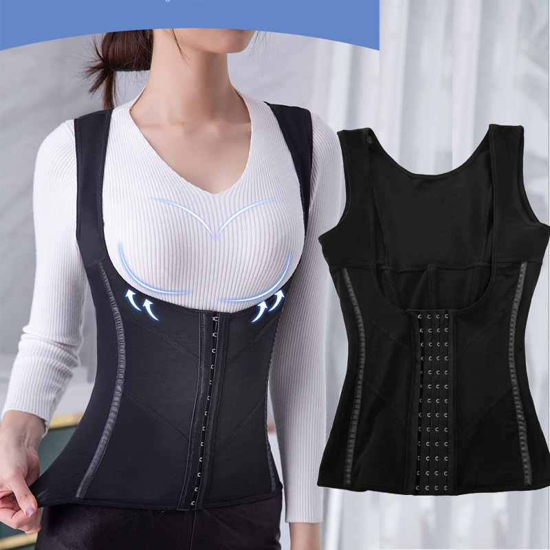 women Buckle underwear thin waist Shaping chest contouring 360" corset ...