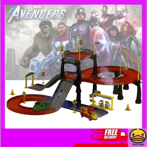 Avengers Superhero track set Lorry Simulation Car Parking Lot Garage ...