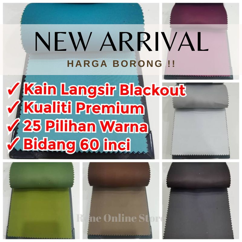 RENEOS Kain Langsir Meter Murah Blackout 99% Kain Langsir Meter Murah ...