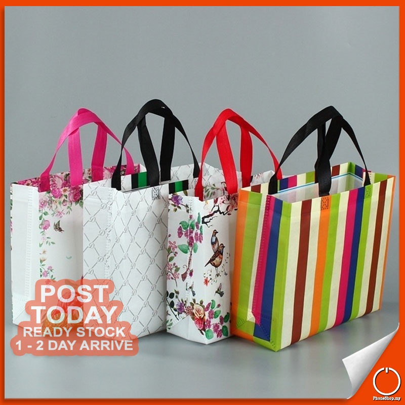 𝐒𝐓𝐀𝐈𝐍𝐏𝐑𝐎𝐎𝐅 Laminated Non Woven Fabric Tote Bag Water Resistant Reusable ...