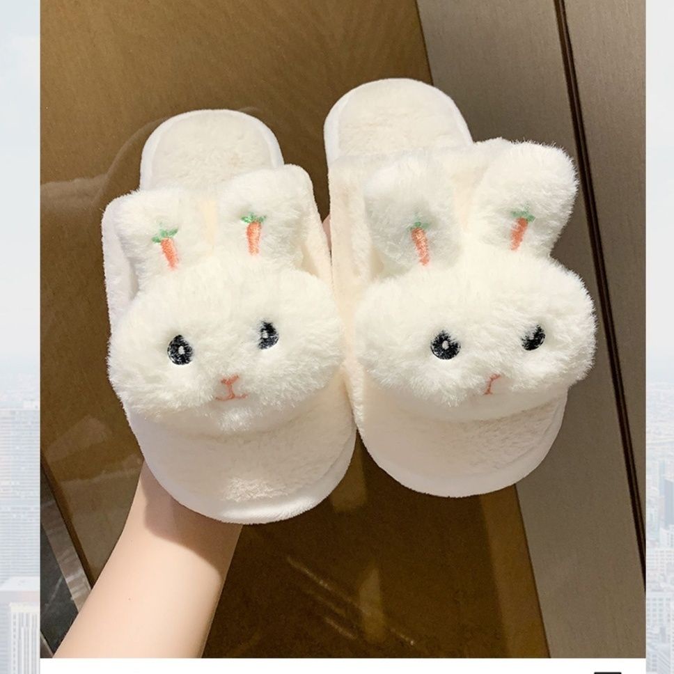Rabbit Woman Indoor House Slippers Indoor Cute Cartoon Cotton Girl ...