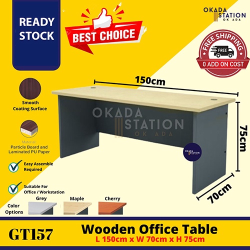 OKADA GT157 Office Table / Meja Belajar / Study Table Desk / Meja Study ...