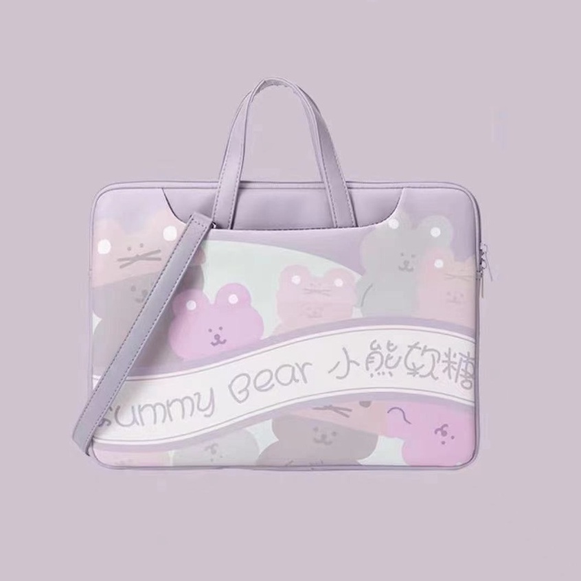 Laptop Bag Pu Leather Cute Gummy Bear Cartoon Laptop Waterproof Bag 13/ ...