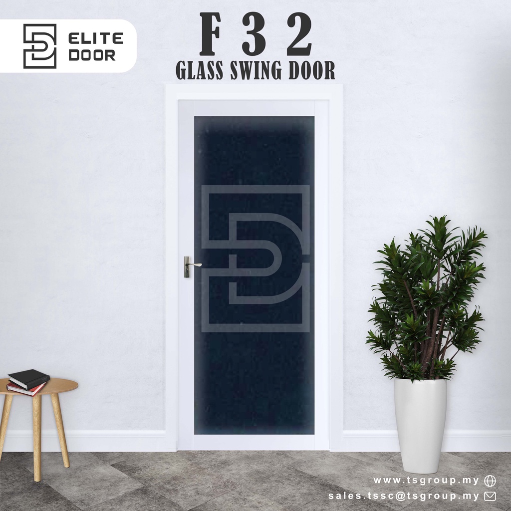 ELITEDOOR Aluminium Frame Glass Door F32 | Shopee Malaysia