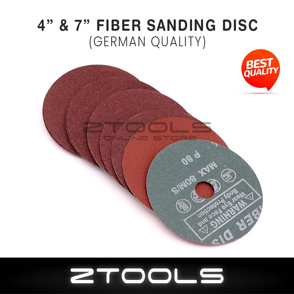 (Garmany) AWUKO 4" & 7" Resin Fiber Sanding Disc 100mm Fibre Disc Mata ...