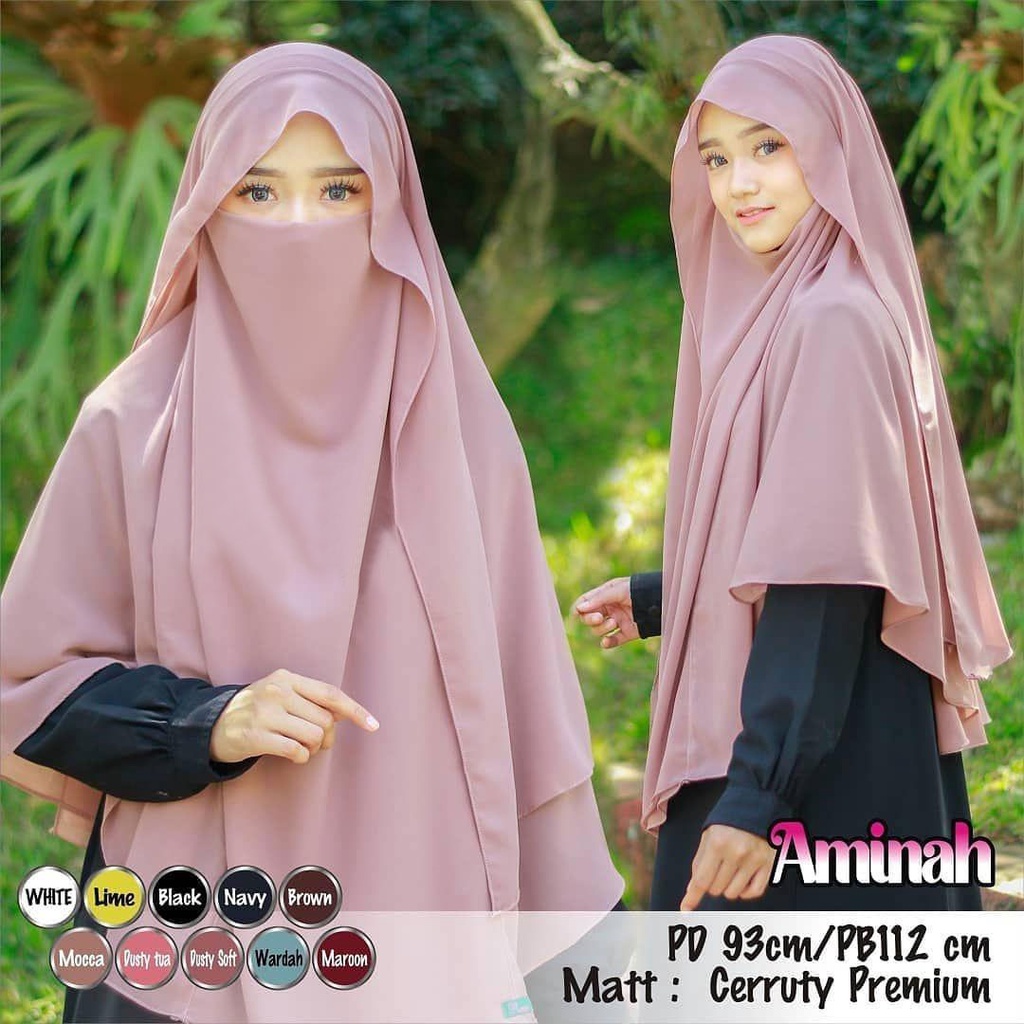 Hijab KHIMAR Instant NIQAB YAMAN SITI AISYAH SAFETY MASK/Instant NIQAB ...