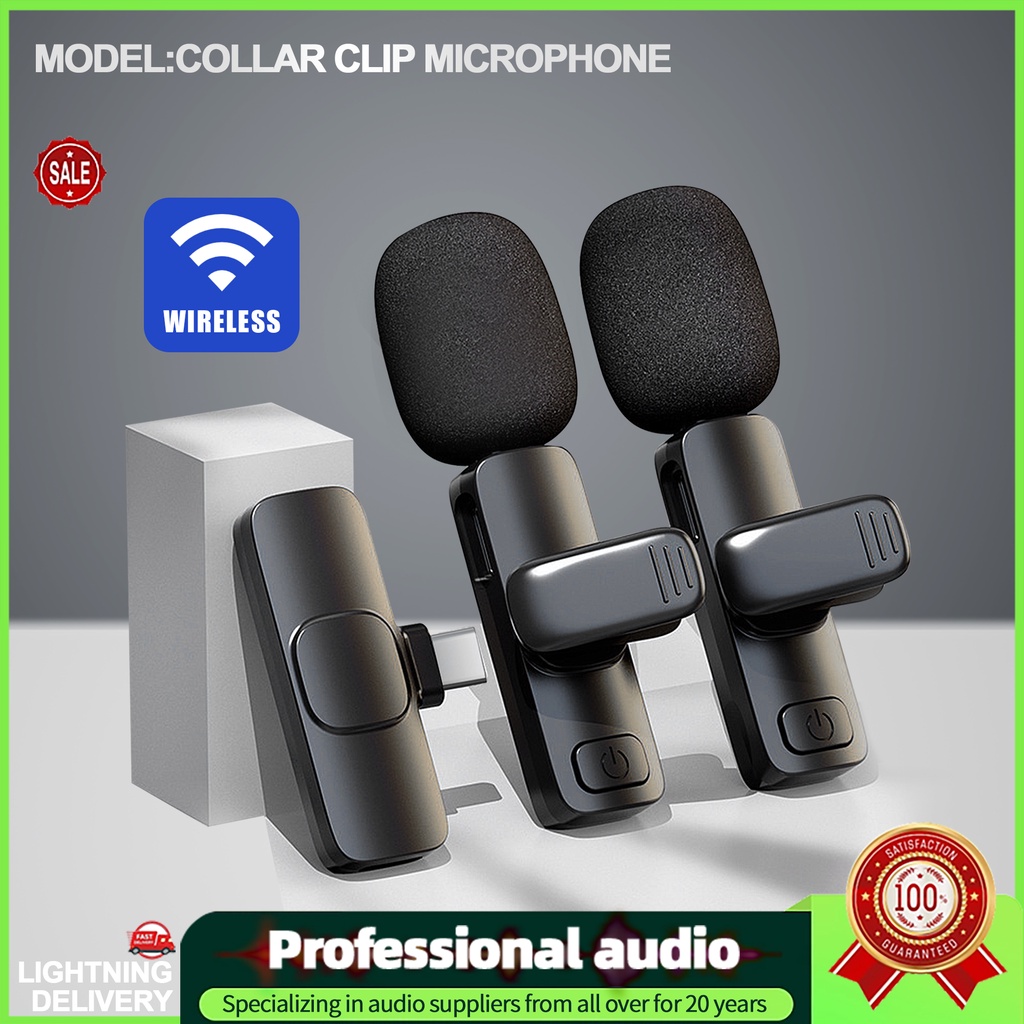 Wireless Microphone Lavalier Mic Type C for android Video Recording ...