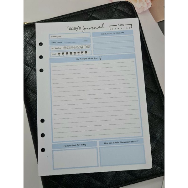 A5 TODAY'S JOURNAL 6 RING PLANNER INSERTS REFILL | Shopee Malaysia
