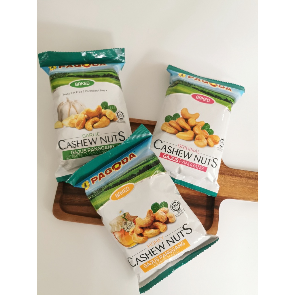 Pagoda Baked Cashew Nut (Original, Garlic & Honey) - 90g | Shopee Malaysia