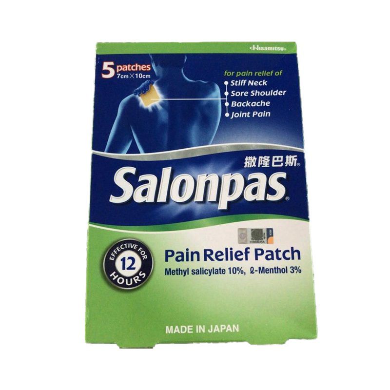 SALONPAS 5 PATCHES | PAIN RELIEF PATCH ( 7CM X 10CM ) | Shopee Malaysia
