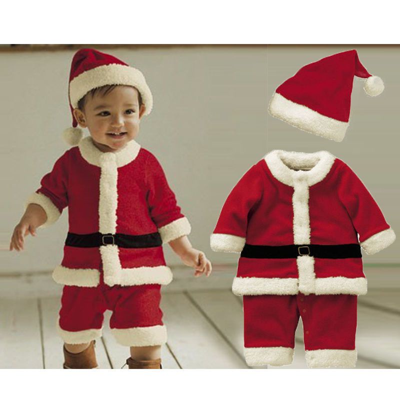 K KFC Store Christmas Costume Set Golden Velvet Fabric Children Clothes ...