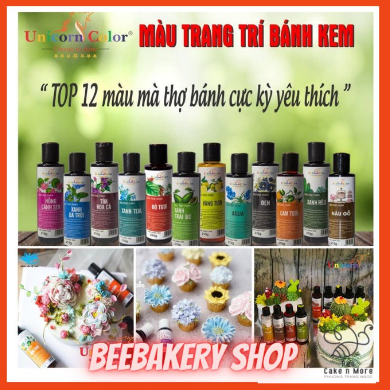 Unicorn food coloring - Liquid syrup color for cake decoration (210g ...