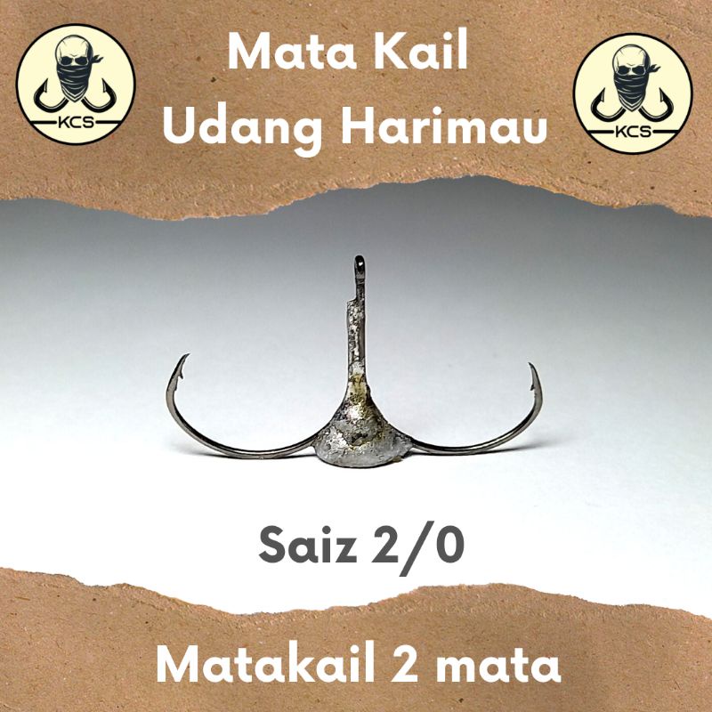 Mata kail 2 mata udang harimau saiz 2/0 | Shopee Malaysia