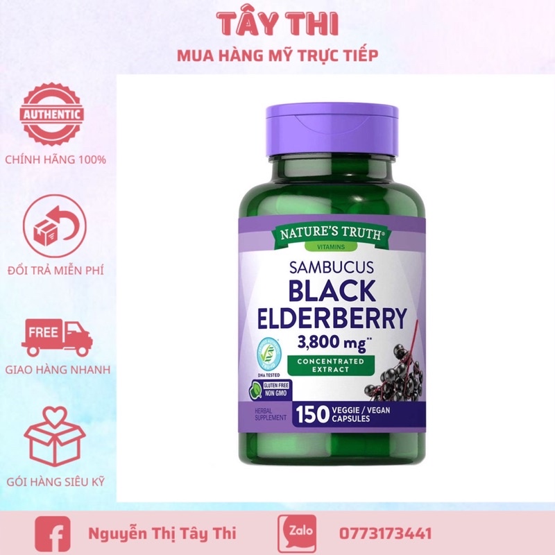 OXY Nature's Truth Sambucus Black Elderberry Antioxidant, Enhanced ...