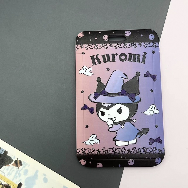 Kuromi Card Holder with Cartoon Pendant Anime Doll For Campus Cards ...